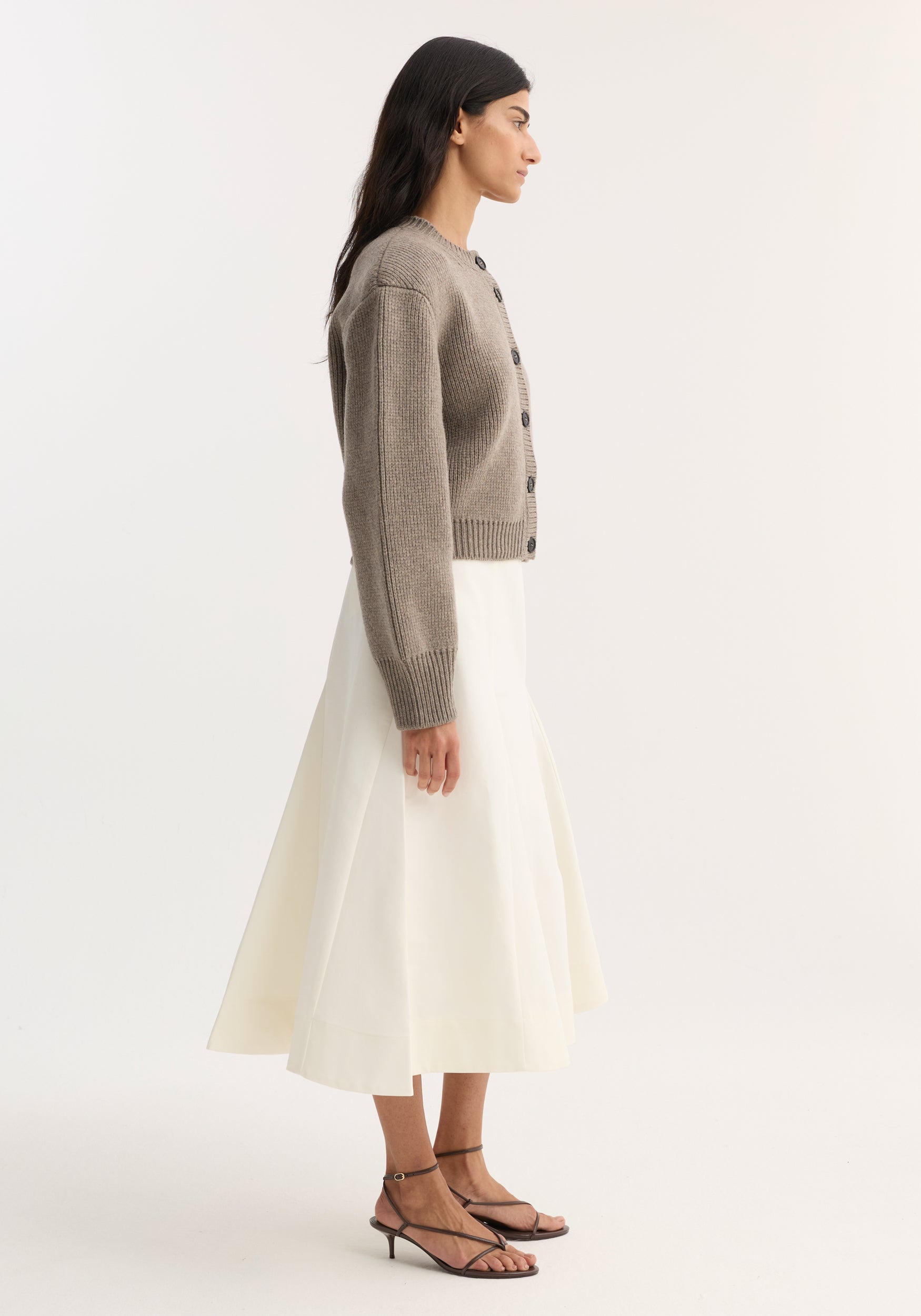 Sculptural cotton skirt | paper white– Róhe